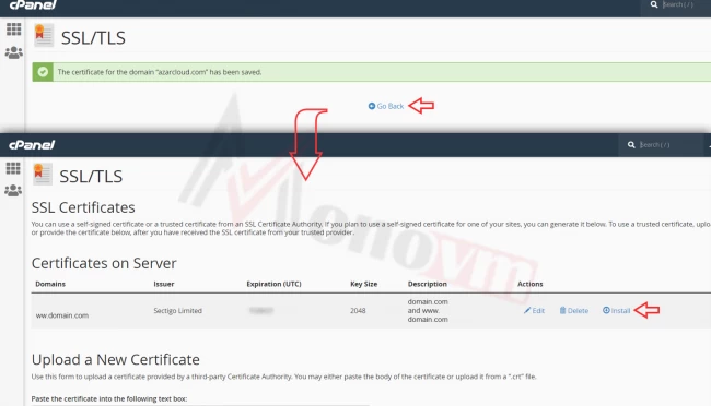 How to install Sectigo SSL on cPanel